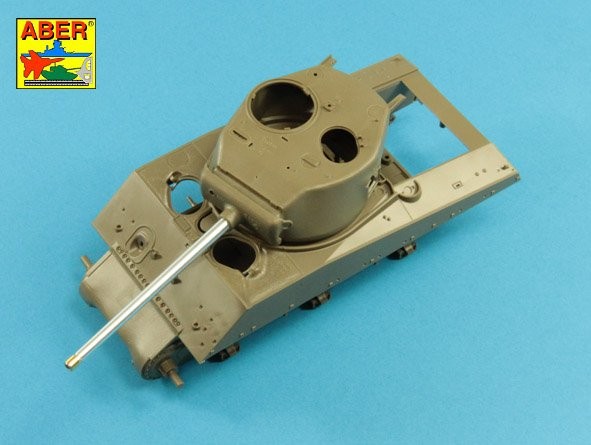 U.S 76 mm M1A2 barrel with thread protector for Sherman M4 series tanks ...