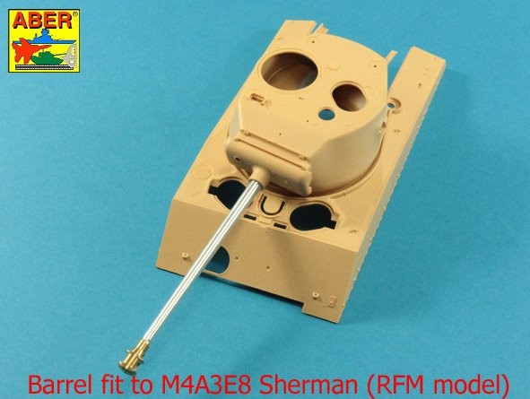 U.S 76 mm M1A2 barrel with muzzle brake for Sherman M4 series tanks ...
